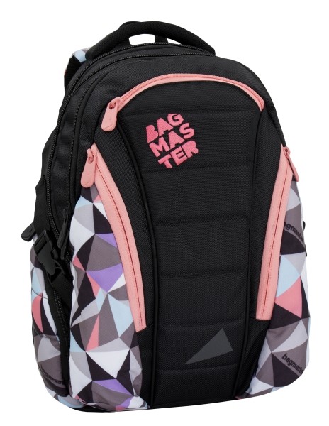 Dievčenský študentský batoh Bagmaster BAG 6 B BLACK/PINK/BLUE | Bagmaster.sk
